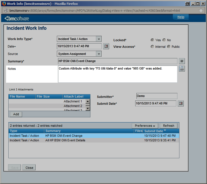 Integration Micro Focus OpsBridge – BMC Remedy – AppLink